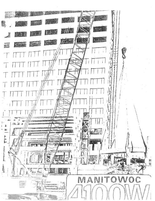 Manitowoc 4100 dimensions & load charts