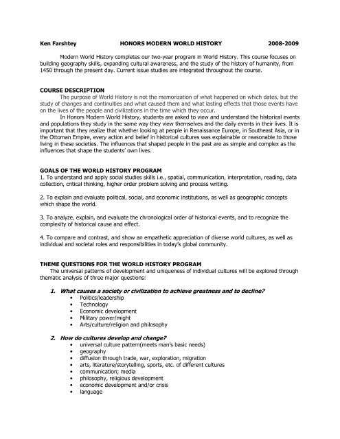 Syllabus - Mr. Farshtey's Classroom