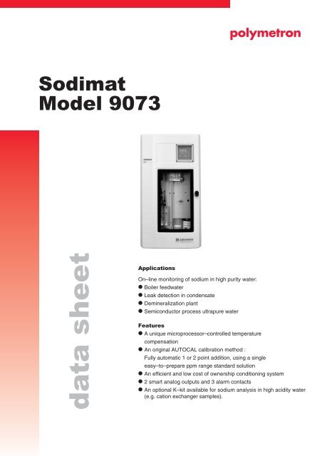 Datasheet Model 9073 - UPM