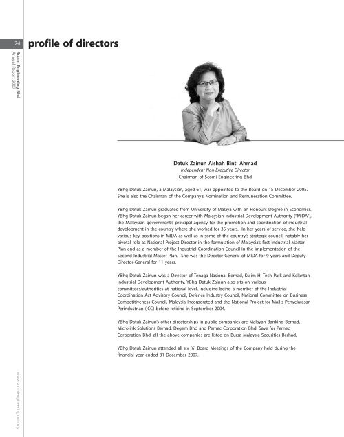 profile of directors - Scomi Energy & Logistics Engineering