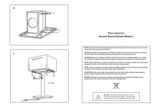 Floor stand for Geneva Sound System Model L 6 7