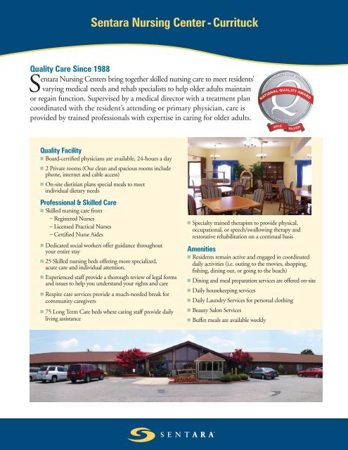 Sentara Nursing Center - Currituck - Sentara.com