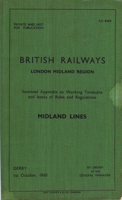 1960 Midland Lines - Limit Of Shunt