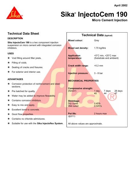 Sika InjectoCem 190 - Curtis Enterprises