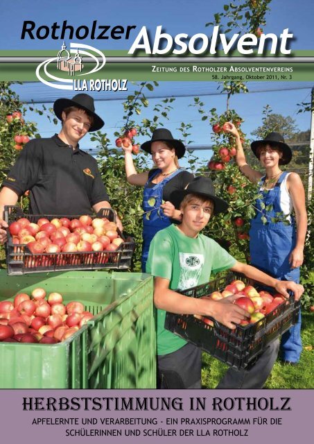 Absolvent Rotholzer ZEITUNG DES ROTHOLZER - LLA Rotholz