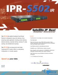 IPR-S500 Satellite IP Router Receiver - TBC Integration