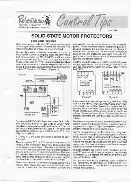 SOLID-STATE MOTOR PROTECTORS