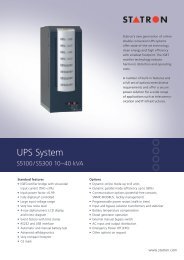 DOWNLOAD DATASHEET S2100 S2300 Industrial UPS - Statron