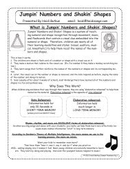 Jumpin' Numbers & Shakin' Shapes Lyrics - Heidi Songs