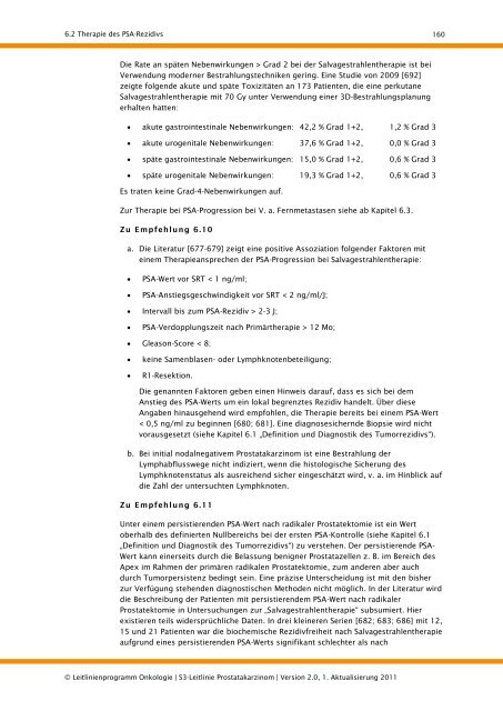 6.2 Therapie des PSA-Rezi