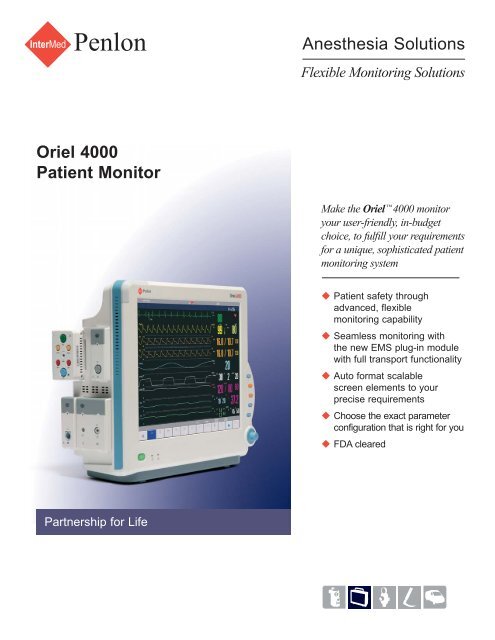 Oriel 4000 Patient Monitor US Sales OR0112SL-US ... - Penlon