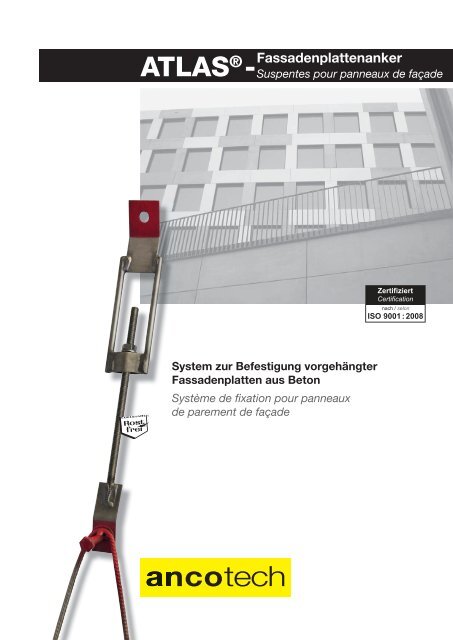 ATLAS Fassadenplattenanker - ancotech AG Schweiz