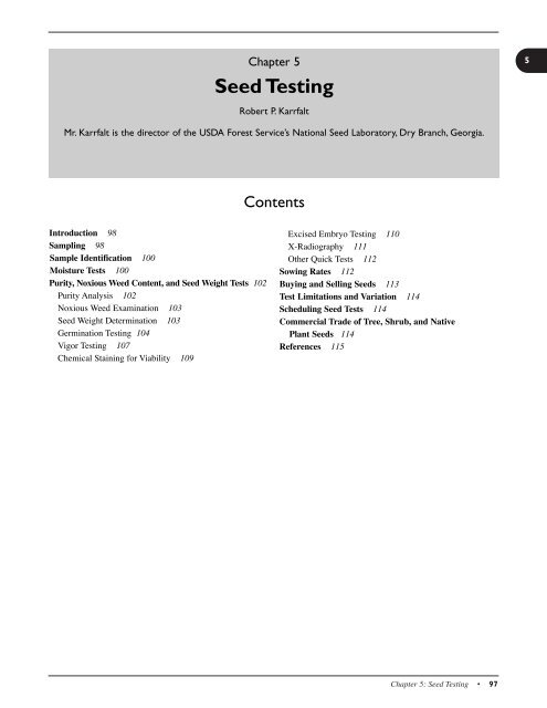 Chap. 5 Layout - National Seed Laboratory - USDA Forest Service