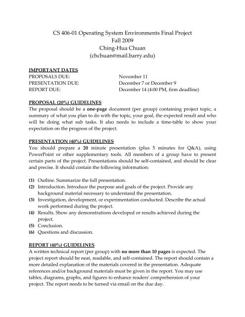 Final Project Instruction