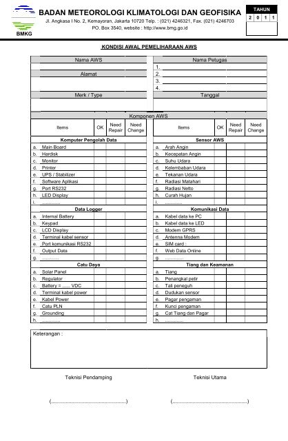form pemeliharaan aws.pdf - BMG - BMKG