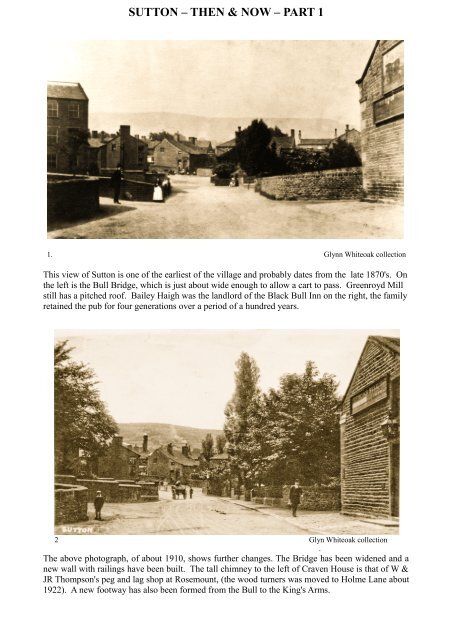 then & now â part 1 - Sutton-in-Craven Village Website