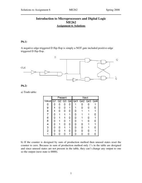 Introduction to Microprocessors and Digital Logic ME262