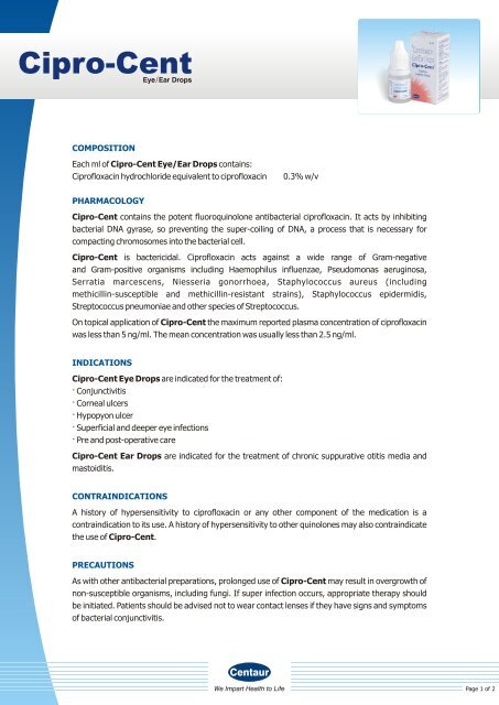 Cipro-Cent Eye Drops