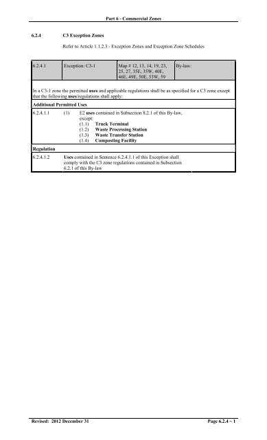 C3 Exception Zones - City of Mississauga