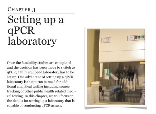 Chapter 3 Setting up a qPCR Laboratory Chapter 3 Setting up a qPCR Laboratory