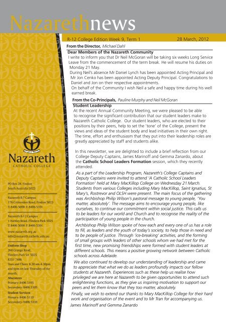 Term 1 Week 9_P.indd - Nazareth Catholic Community