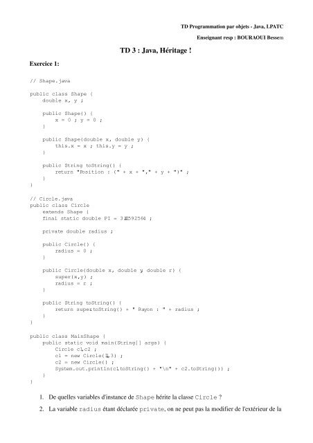 exercice java gestion bibliothèque