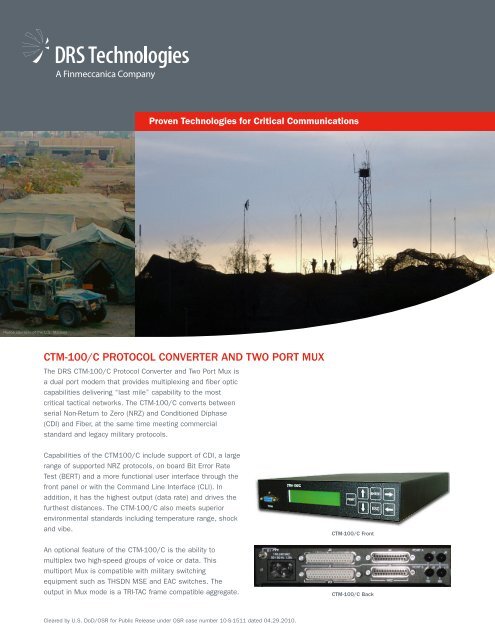 ctm-100/c protocol converter and two port mux - DRS Technologies