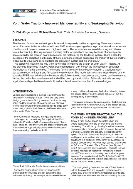 Voith Water Tractor - Towmasters: the Master of Towing Vessels ...