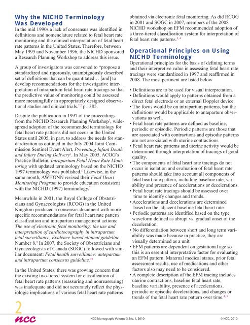 Why the NICHD Terminology