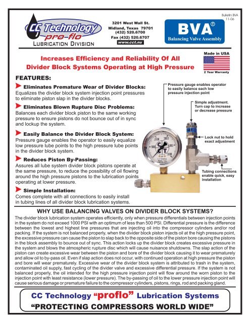 Balancing High Pressure Divider Block Lubrication Systems