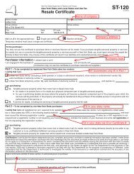 Form ST-120:1/11:Resale Certificate:ST120 - Studio E Fabrics