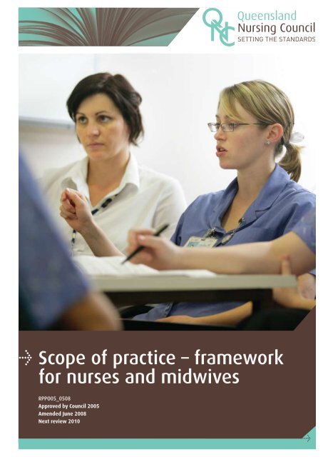 Scope of practice â framework for nurses and midwives