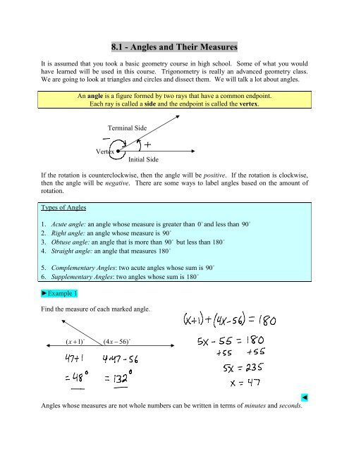 Find The Measure Of Each Marked Angle Use The Properties Of Angle