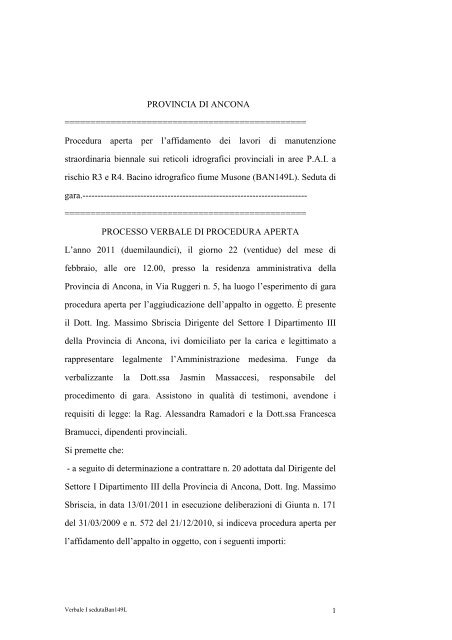 COPIA VERBALE CON OMISSIS 149 - Provincia di Ancona