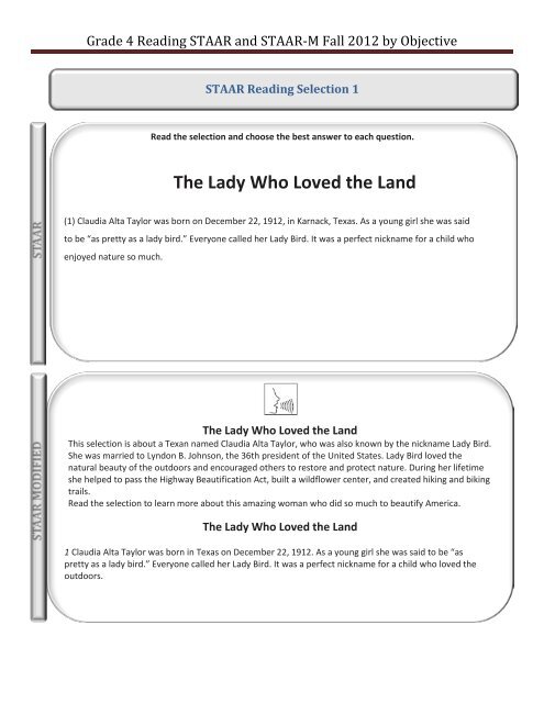 Texas Staar Reading Passages
