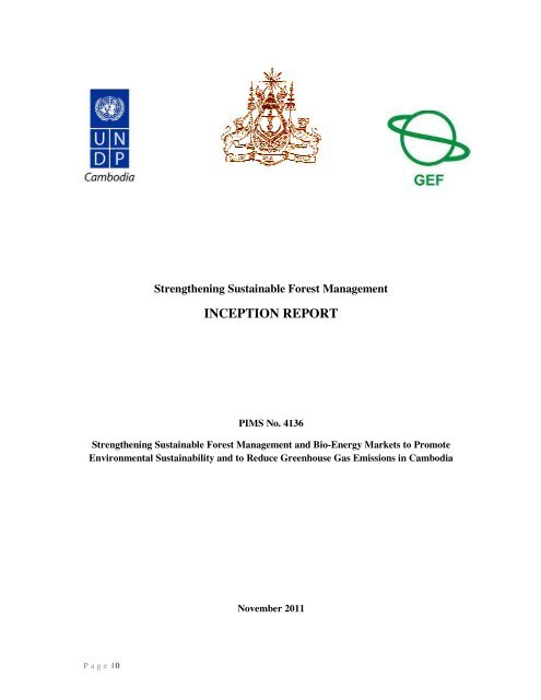 INCEPTION REPORT - United Nations in Cambodia