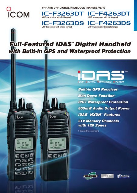 Full-Featured IDASâ„¢ Digital Handheld with Built-in ... - Icom Australia