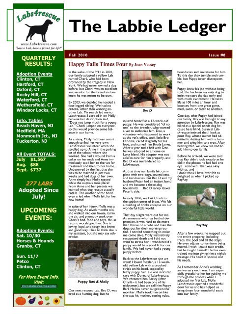 The Labbie Ledger - Labs4Rescue