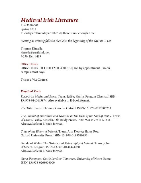 Medieval Irish Literature