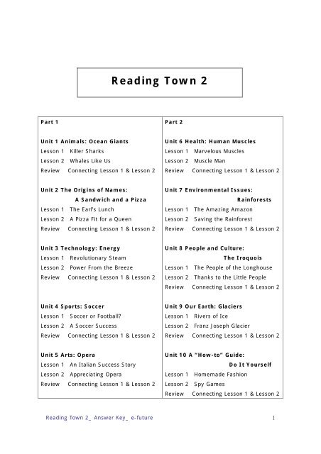 Reading Town 2