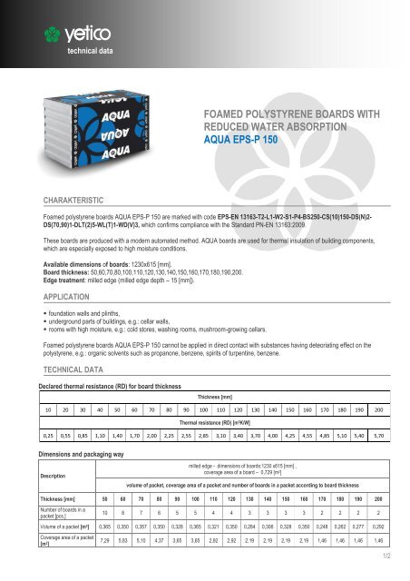 KARTA TECHNICZNA PRODUKTU - Yetico