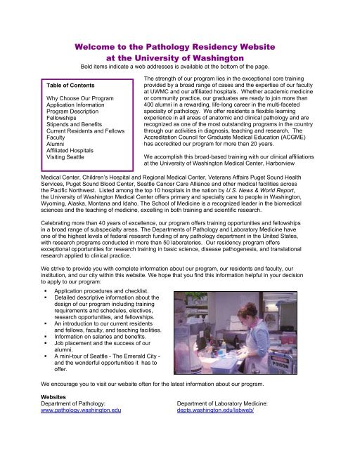 Welcome to the Pathology Residency Program