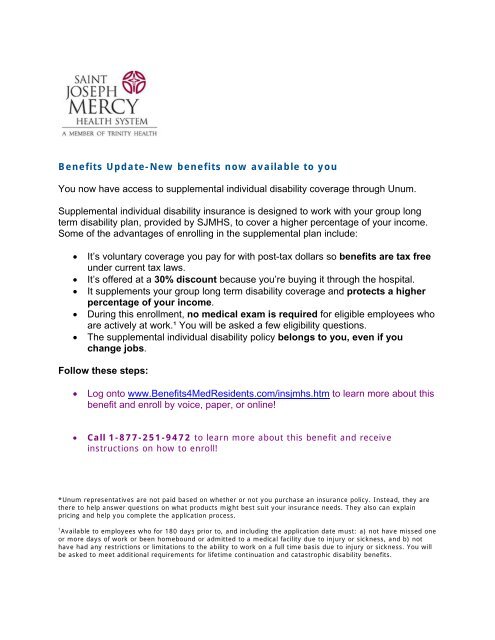 Benefits Update-New benefits now available to you You now have ...