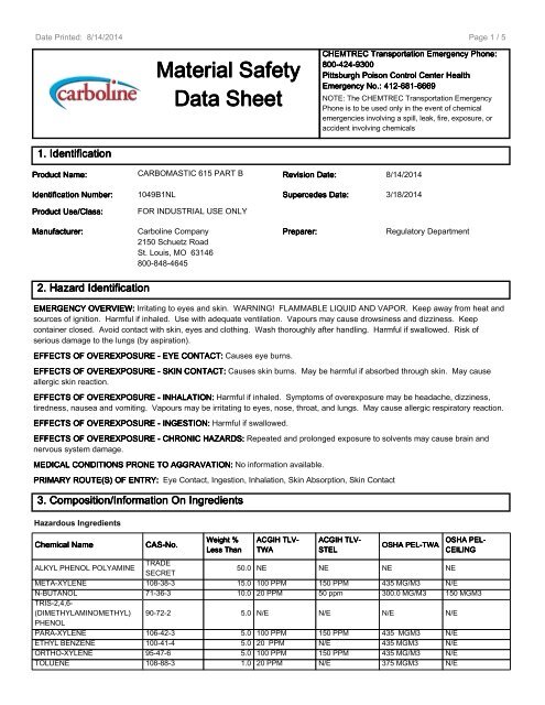 Carbomastic 615 - Carboline
