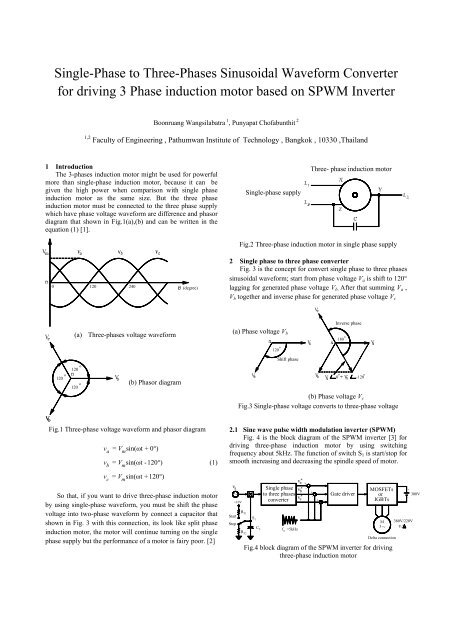 Single-Phase to Three-Phases Sinusoidal Waveform ... - JSST