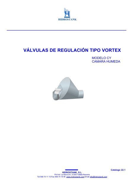 Válvulas reguladoras de caudal tipo vortex modelo CY - Hidrostank
