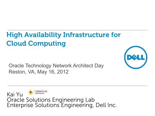 Using the Dell PowerPoint Template - Oracle ACE Director Kai Yu's ...