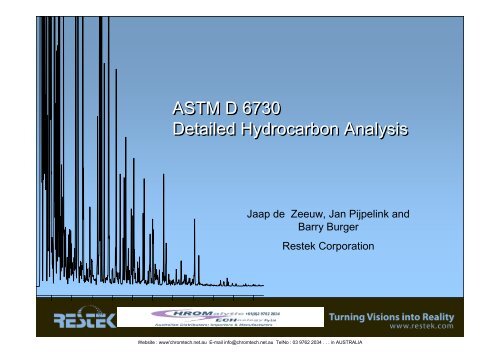 ASTM D 6730 Detailed Hydrocarbon Analysis ASTM D 6730 ...