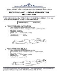 SCAPULAR STABILIZATION EXERCISES