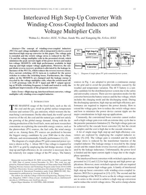 Interleaved High Step-Up Converter With Winding ... - IEEE Xplore
